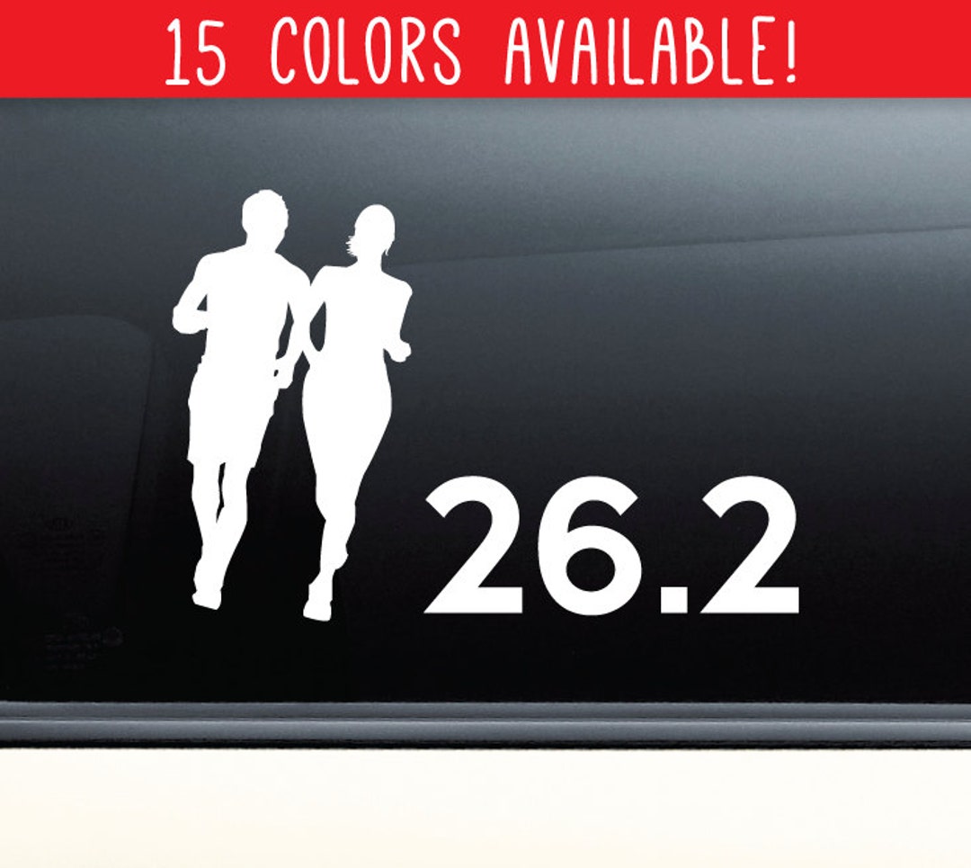 Marathon Vinyl Decal | Marathon Gift | Runner Couple | 26.2 Decal for ...