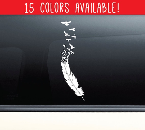 Feather Vinyl Decal Birds of a Feather Decal for Cars - Etsy