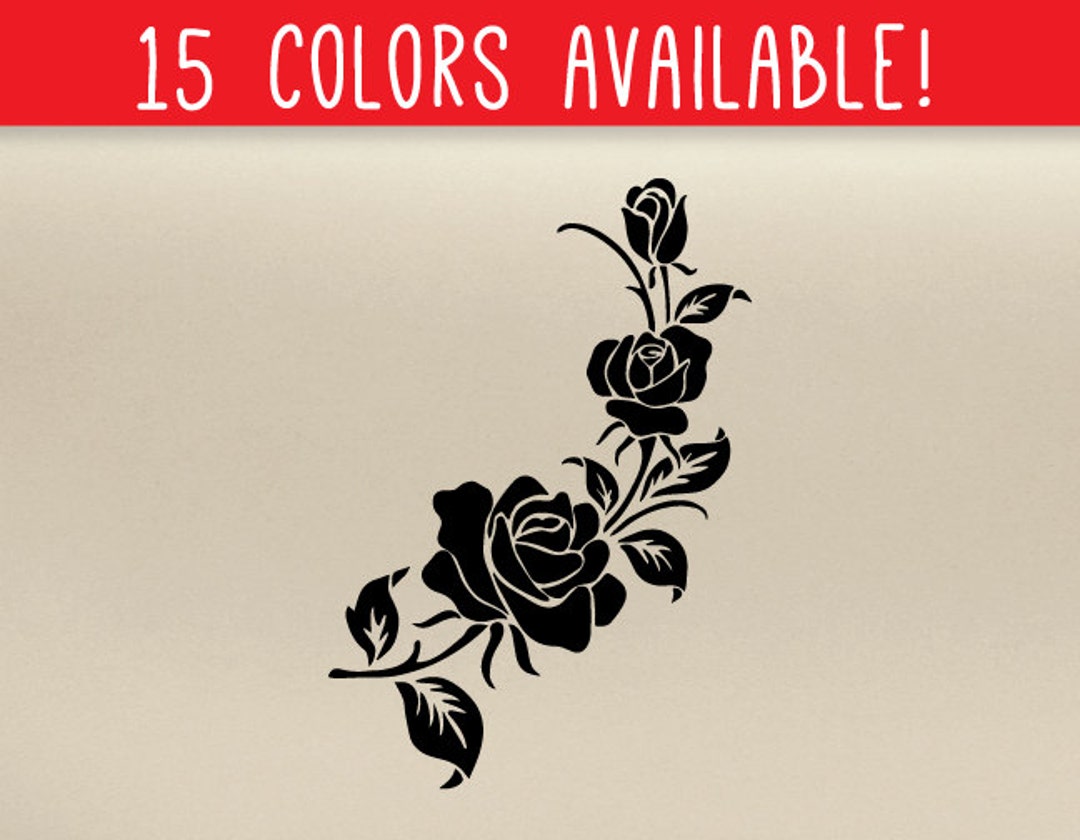 Roses Vinyl Decal | Rose Decal for Cars, Laptops, Tumblers - Etsy