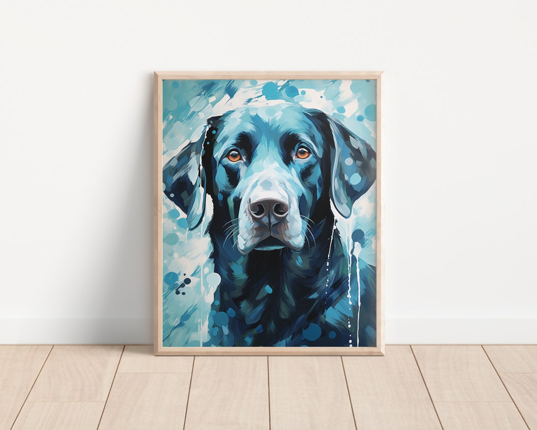 Black Lab 8x10 Labrador Abstract Matte Art Print (frame Not Included ...