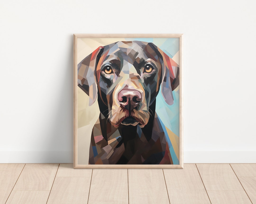 Chocolate Lab 8x10 Labrador Abstract Style Matte Art Print (frame Not ...