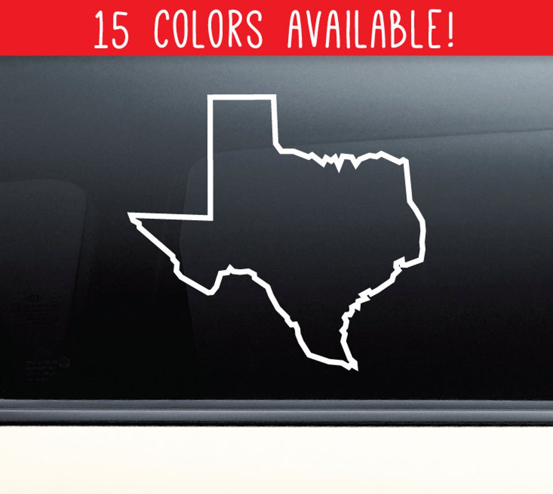 State of Texas Vinyl Decal Laptop Car Truck Bumper Window Sticker - Etsy