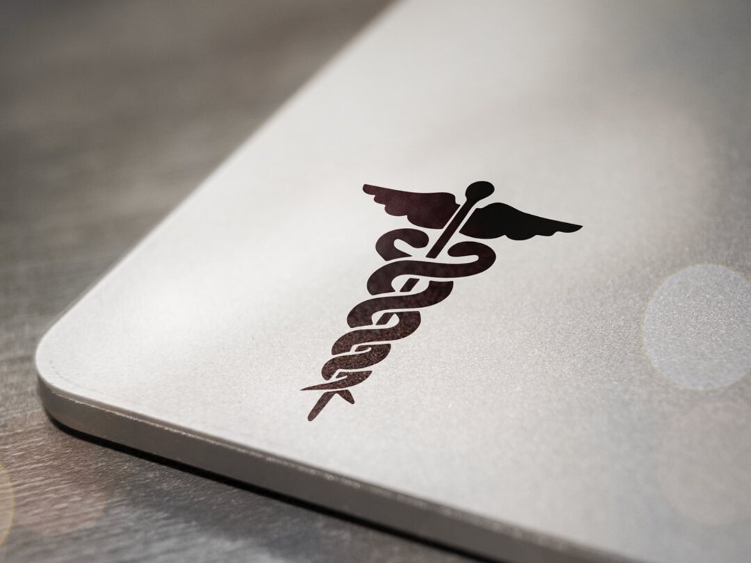 Caduceus Snake Vinyl Decal | Medical Worker Gift | Medical Emblem Decal ...