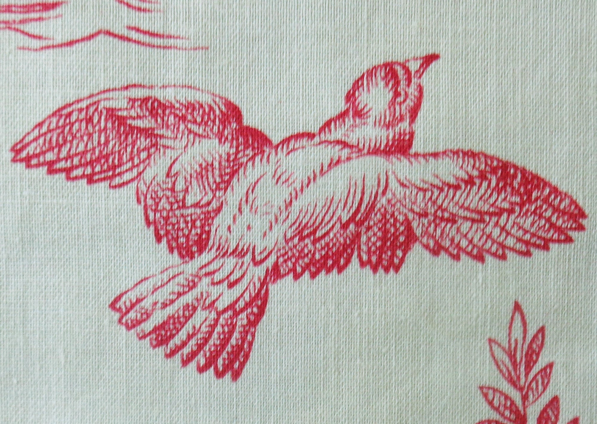 Antique French Toile De Jouy Fabric Red on Ecru Hunting Scenes - Etsy
