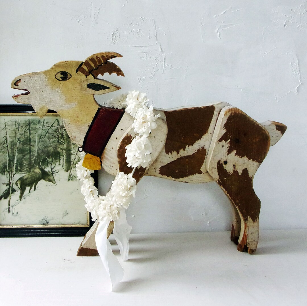 Antique Wooden Goat Folk Art Rustic Primitive French Toy - Etsy