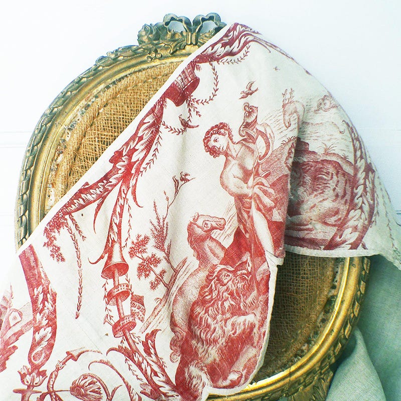 Red Toile Valance - Etsy