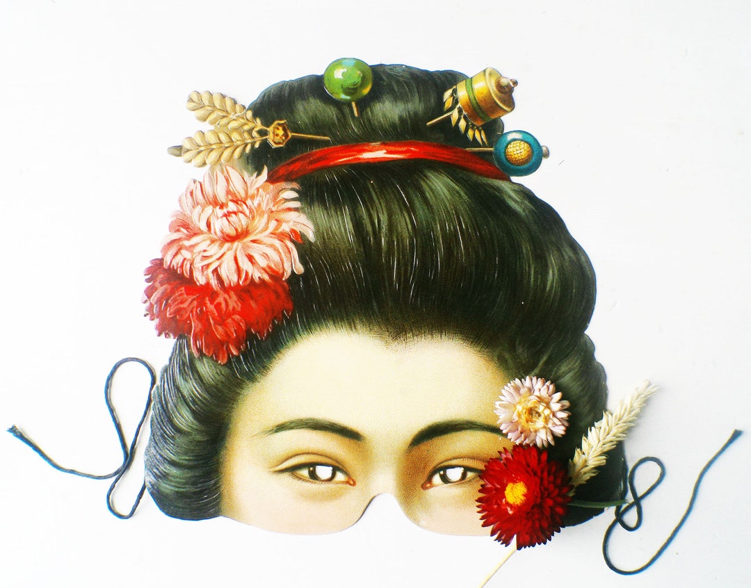 No Copy! Antique French Half Mask by RAPHAEL TUCK 1800s Card Board ...