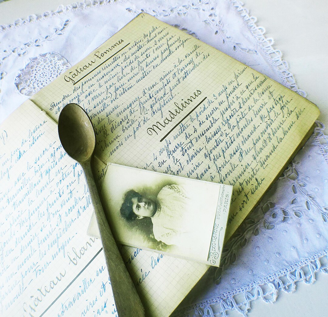 Cook Book 1900-1930s Hand Written Recipe Book French Calligraphy Cakes ...