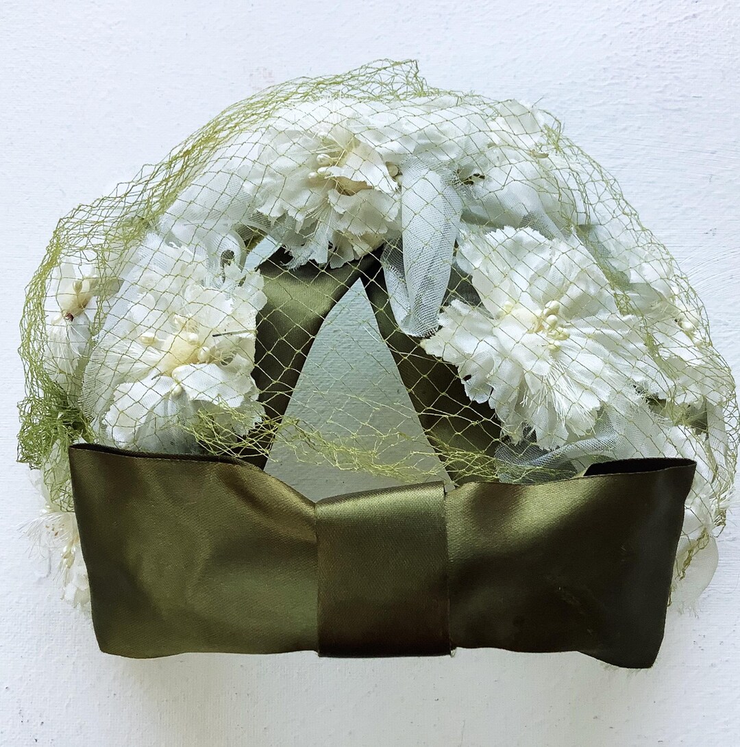Vintage 1950s Cocktail Hat With Bows & Florals Mid-century Millinery ...