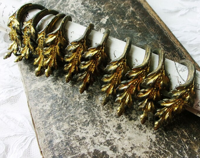 Rare Set of 10 Small Antique French Brass Curtain Rings Louis XVI Style ...