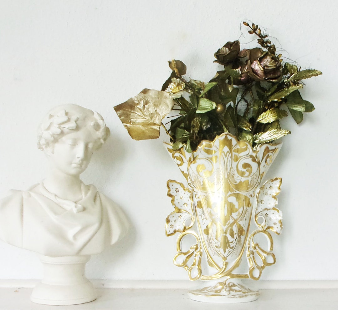 Very Large Antique French Vase Wedding Vase Church Altar Vase White ...