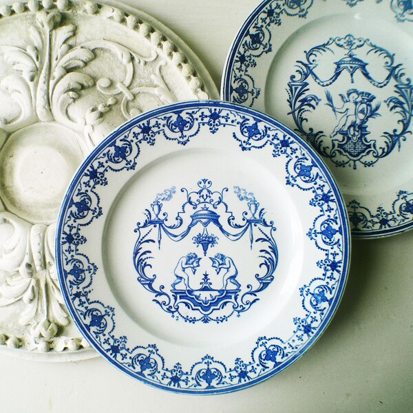 Antique French Breakfast Plates - Etsy