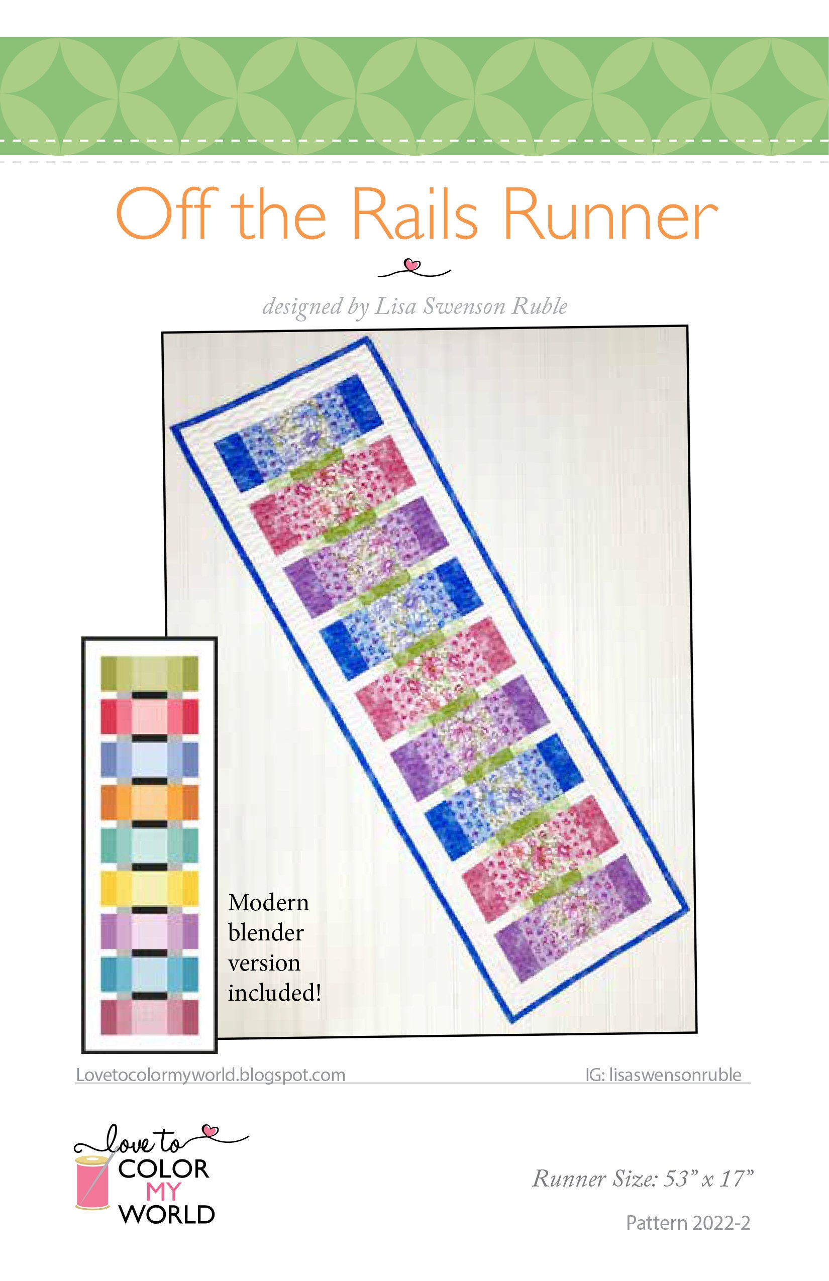 Off the Rails Table Runner Pattern - Etsy