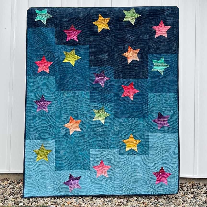 Strippy Improv Stars Quilt Pattern - Etsy