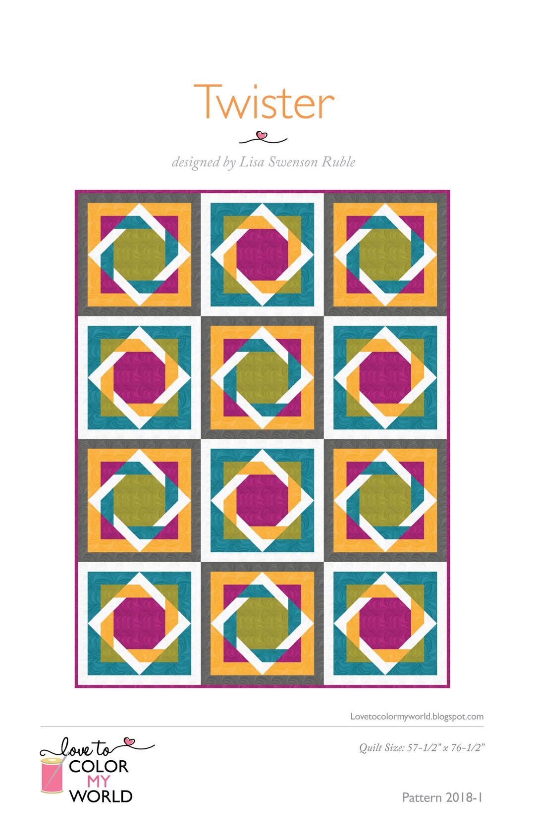 Twister Quilt Pattern - Etsy