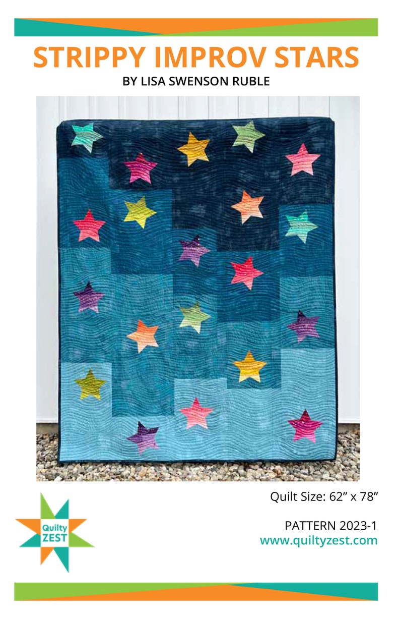 Strippy Improv Stars Quilt Pattern - Etsy
