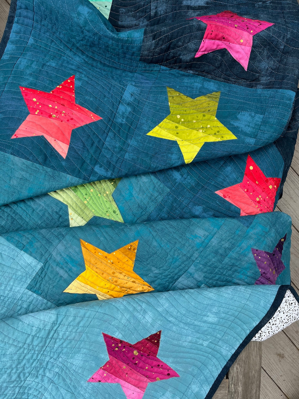 Strippy Improv Stars Quilt Pattern - Etsy