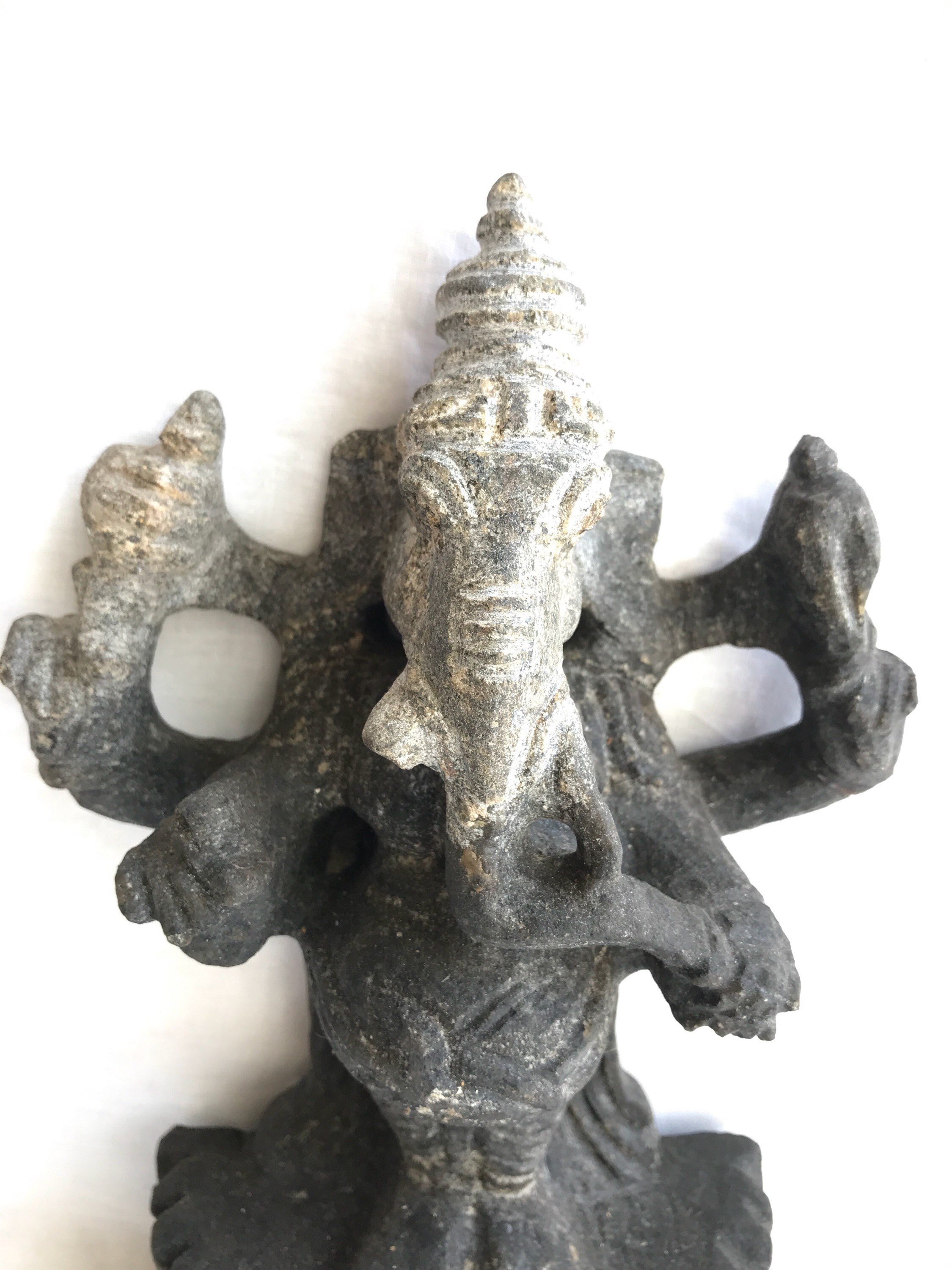 Lord Ganesh - Carved Out of a Solid Piece of Grey Stone - Etsy