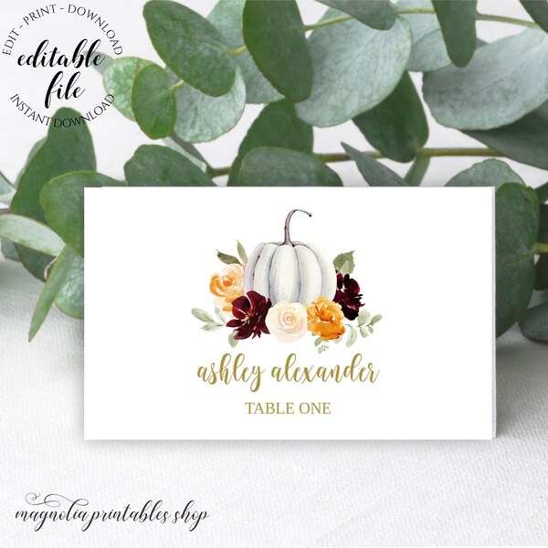 Fall Place Cards - Etsy