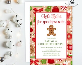 Cookie Baking Party Invitation - Etsy