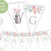 Printable Spring Banner, Floral Gardening Bunting, Home and Garden ...