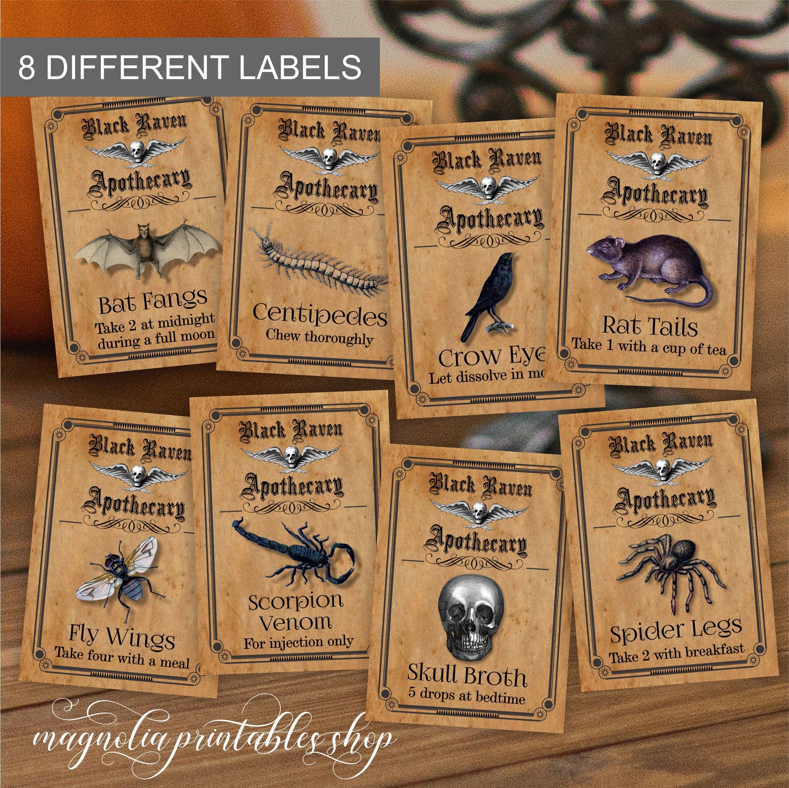 Printable Apothecary Labels, Halloween Potion Labels, Creepy Gross ...