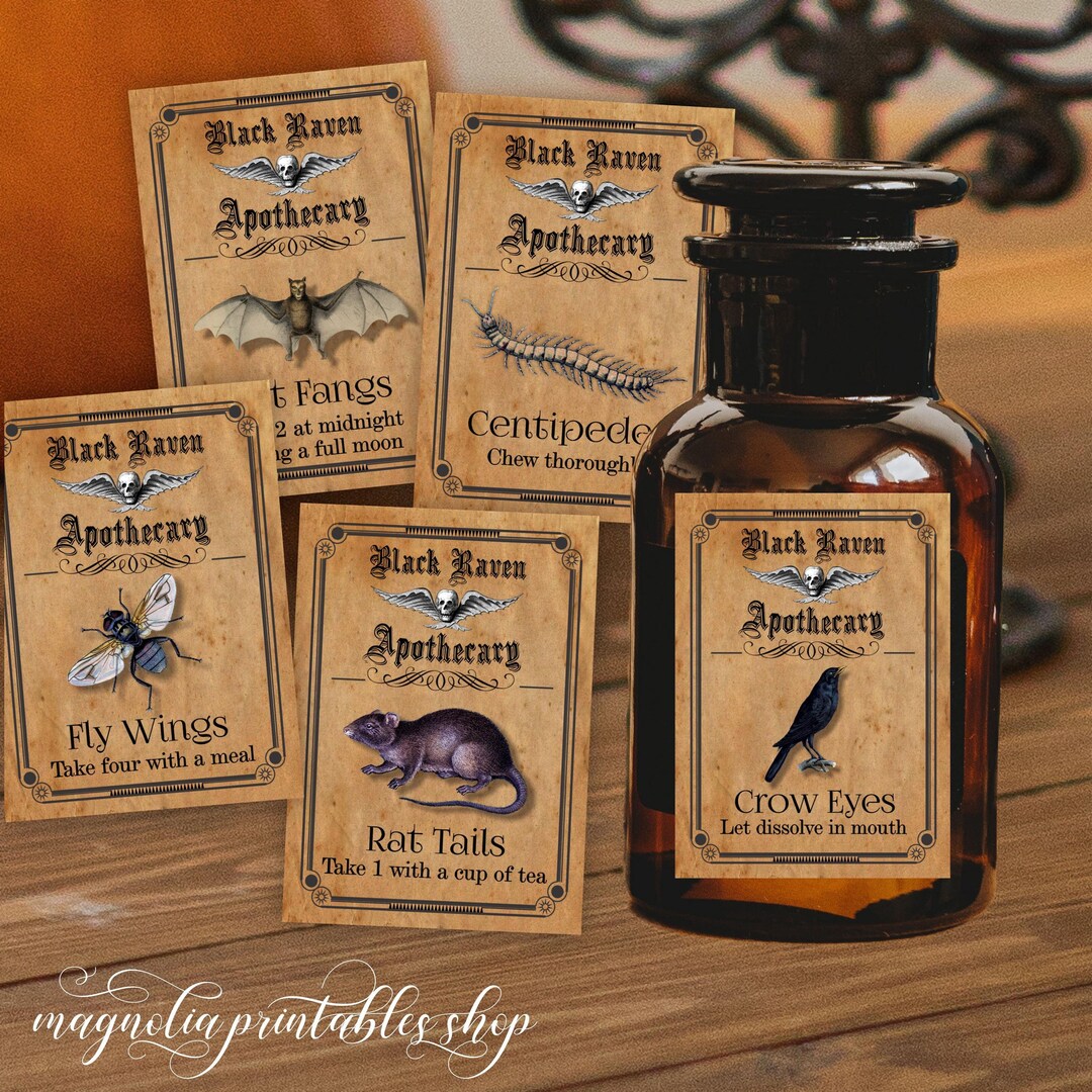 Printable Apothecary Labels, Halloween Potion Labels, Creepy Gross ...