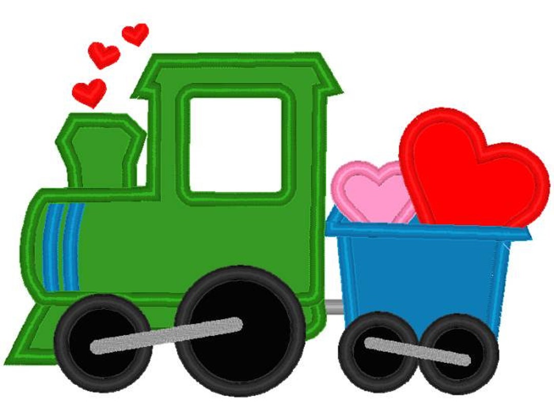 Applique Heart Train - Etsy