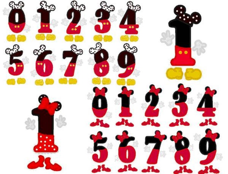 Mouse Numbers | Etsy