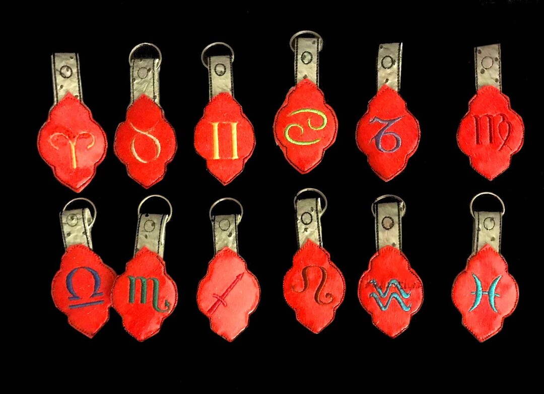 Zodiac Key Fob Set - Etsy
