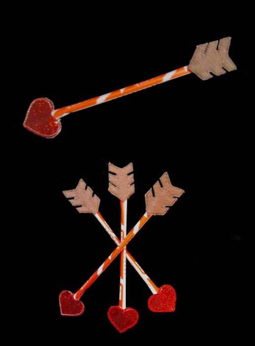 In Hoop Valentines Pixie Candy Arrows - Etsy