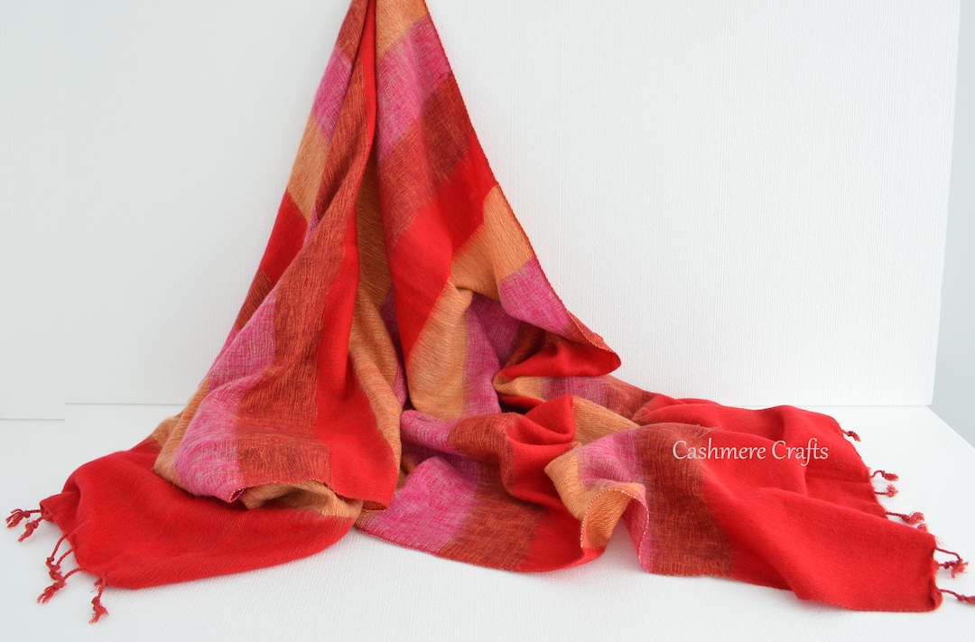 Handwoven Yak Wool Shawl: Warm Nepalese Scarf, Travel Blanket - Etsy