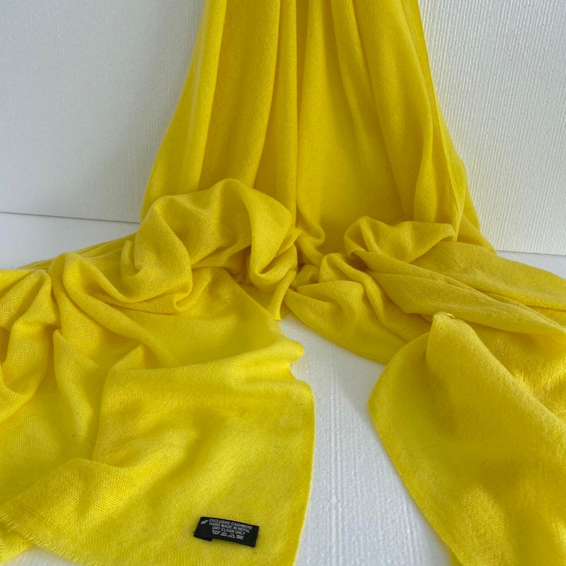 Bright Yellow Scarf - Etsy