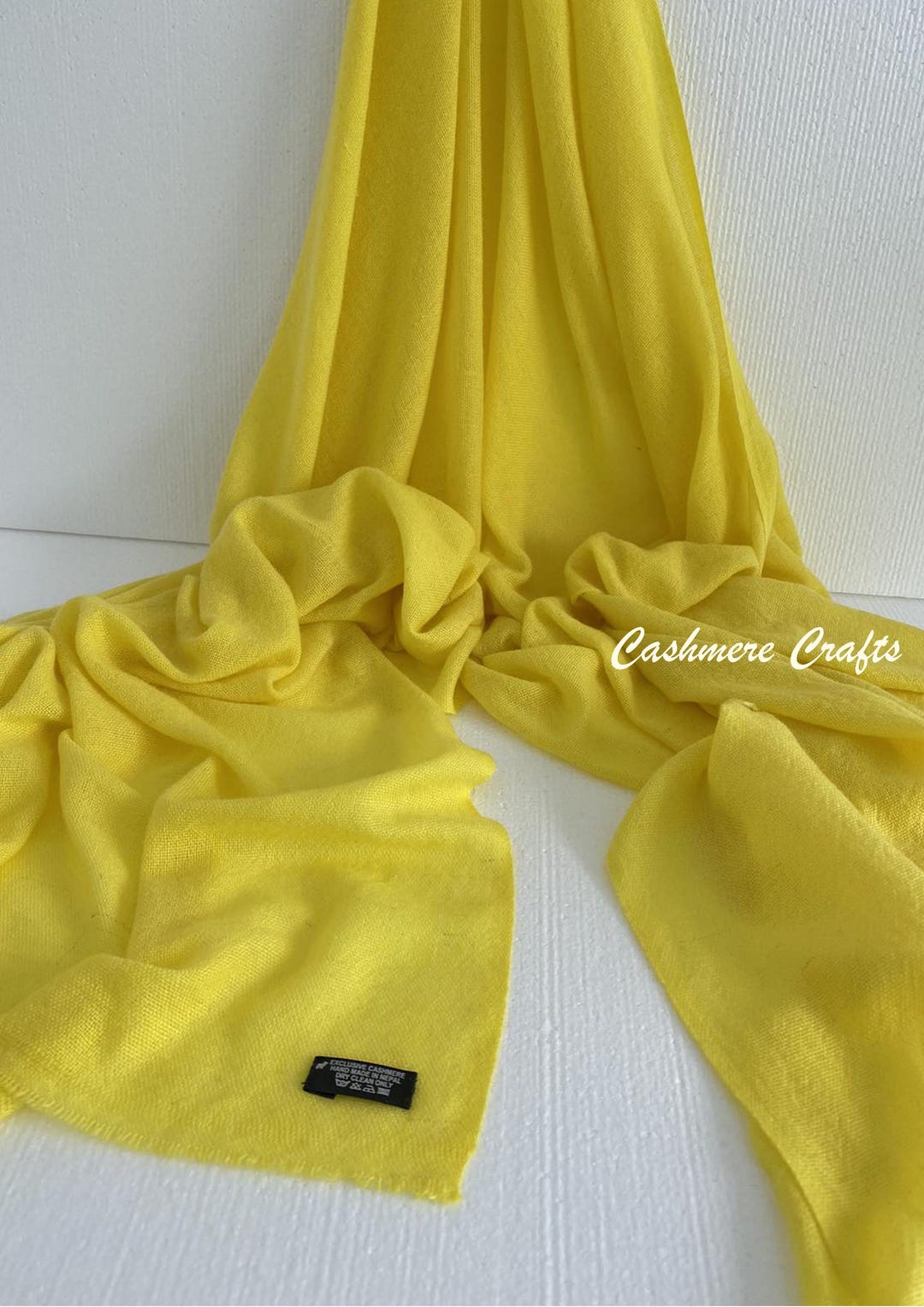 Handmade Yellow Pashmina Shawl, Warm Cashmere Wrap - Etsy