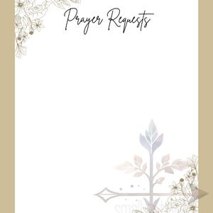 Printable Prayer Request Notepad - Etsy