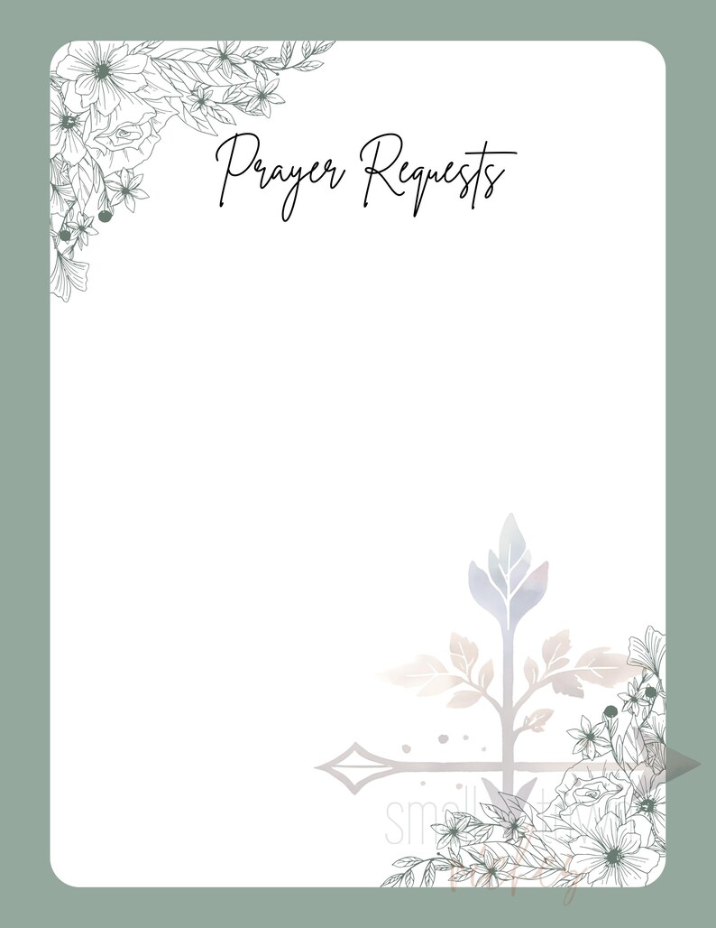 Printable Prayer Request Notepad - Etsy