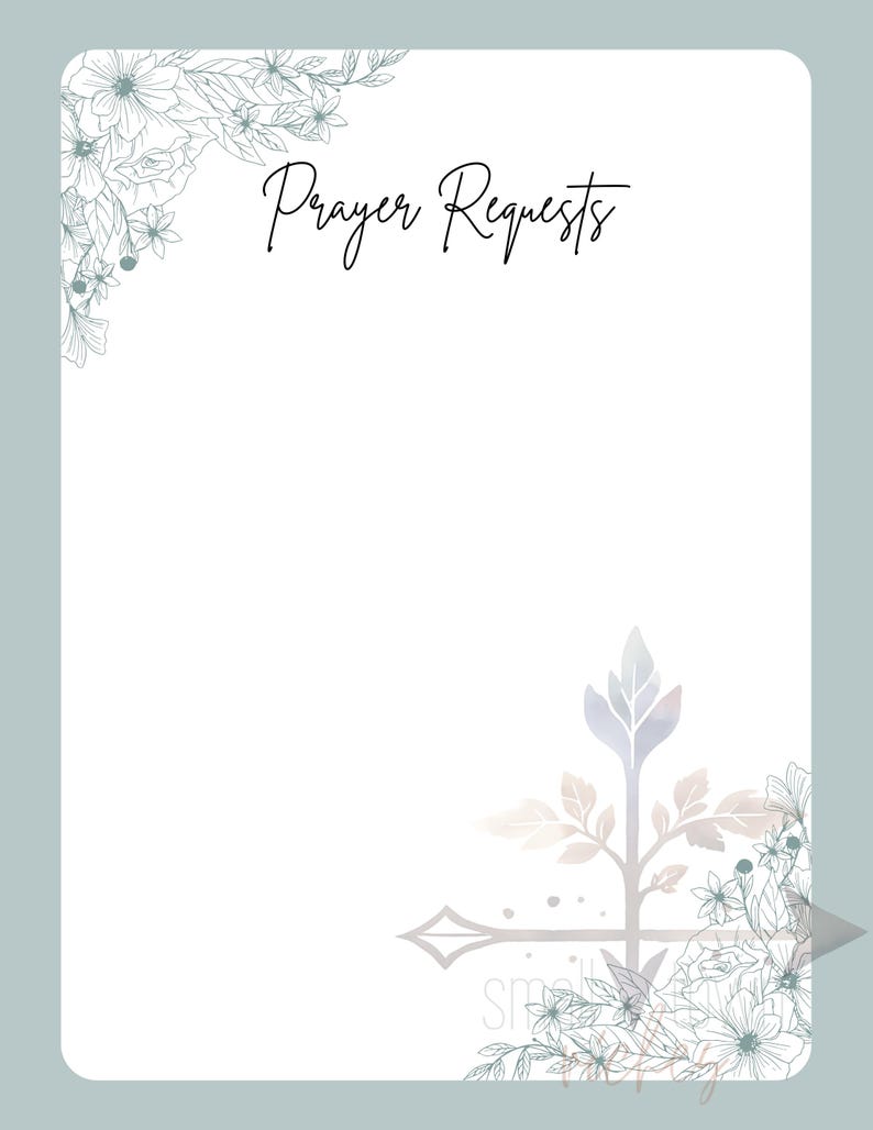 Printable Prayer Request Notepad - Etsy