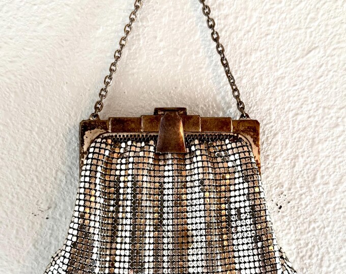 Antique - Vintage 1920s - 1930s Art Deco Silver Chainmail Metal Handbag ...