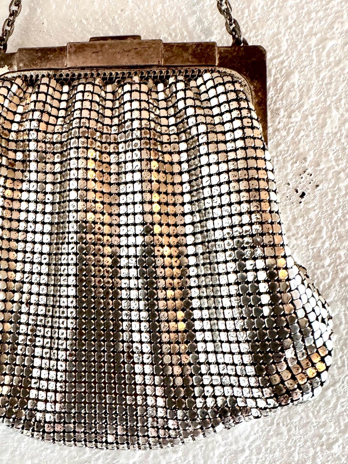 Antique - Vintage 1920s - 1930s Art Deco Silver Chainmail Metal Handbag ...