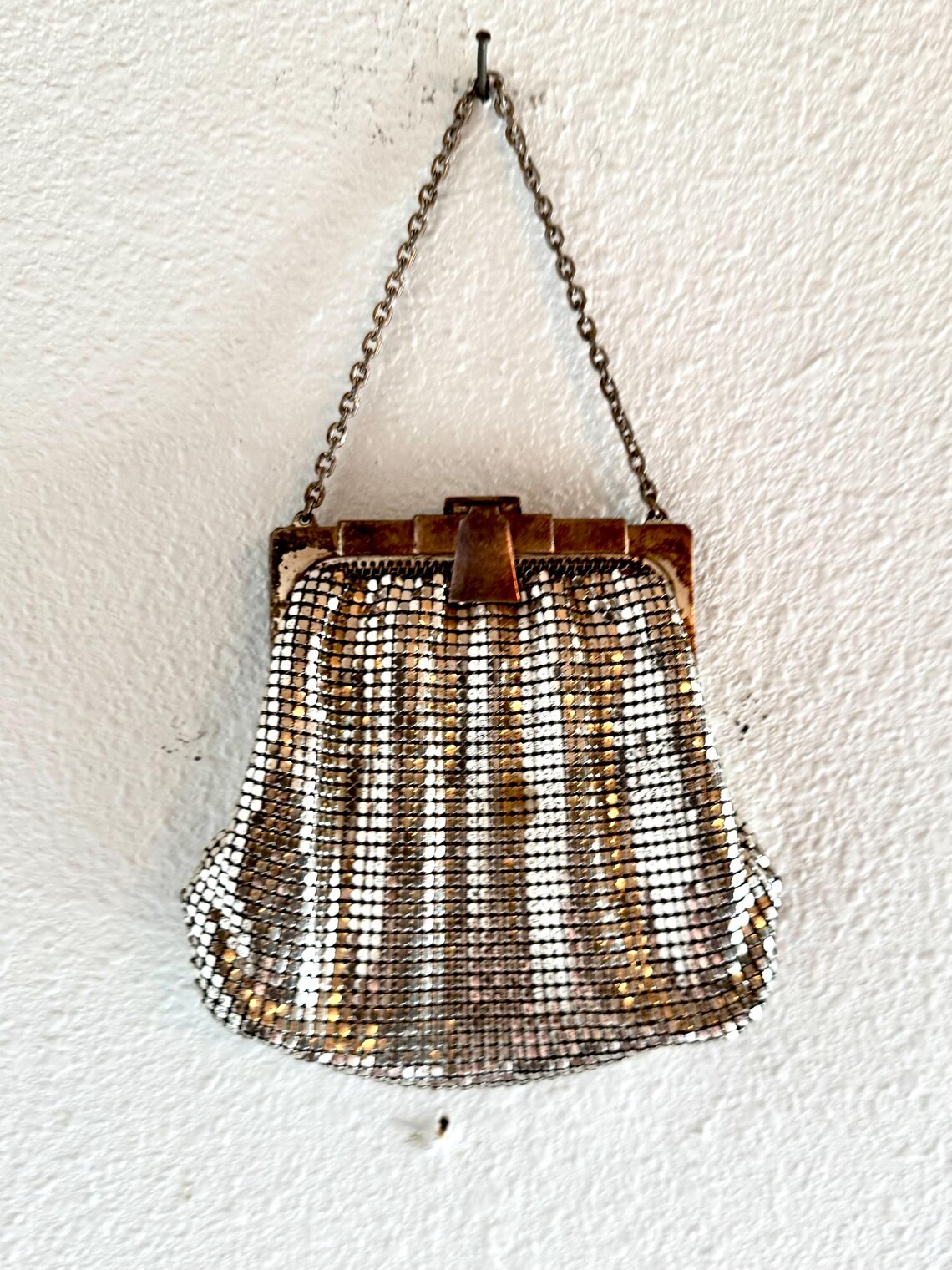 Antique - Vintage 1920s - 1930s Art Deco Silver Chainmail Metal Handbag ...