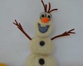 Items similar to Needle felted Frozen Olaf, needle felting, Christmas ...