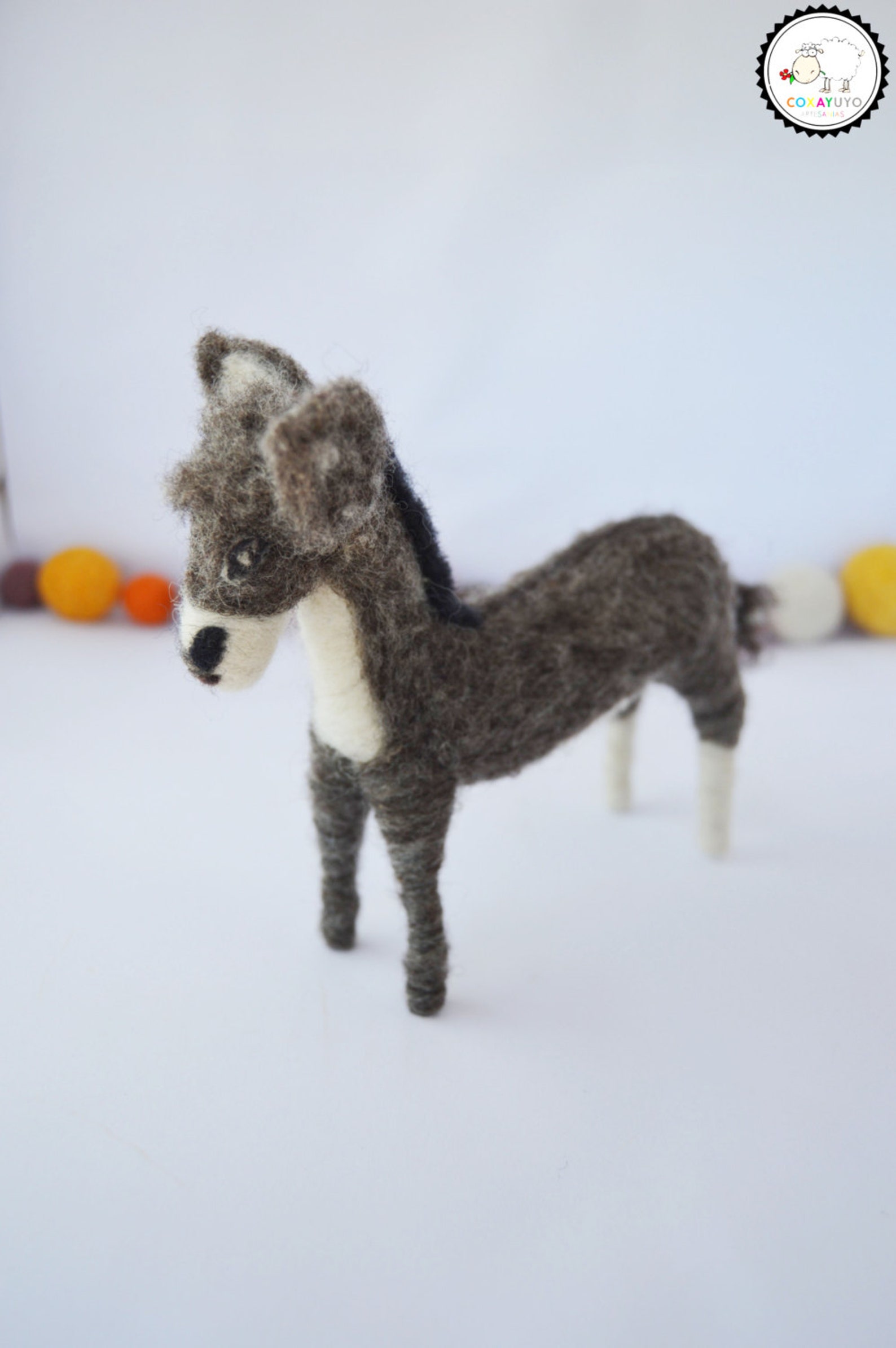Needle Felted Donkey, Felt Ass, Christmas Decoration, Needlefelt ...