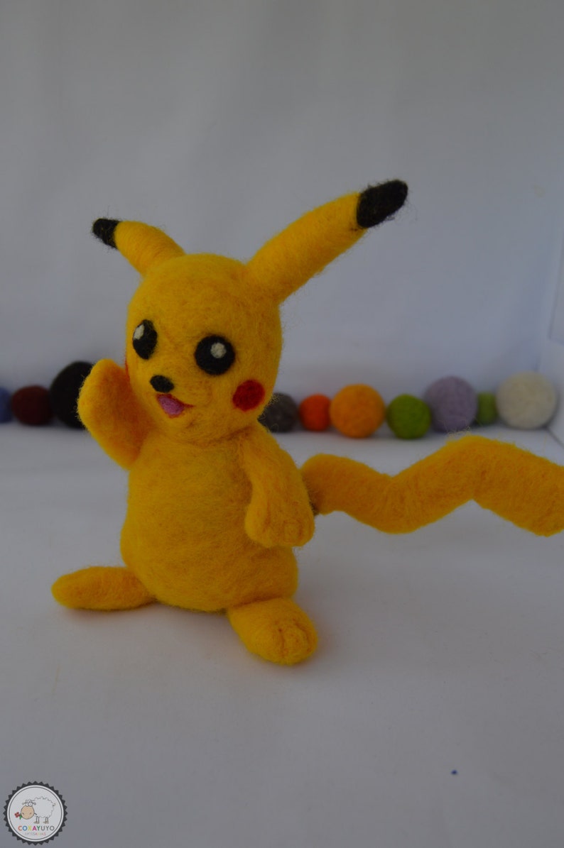 Needle Felted Pokemon Pikachu Needle Felting Pikachu - Etsy