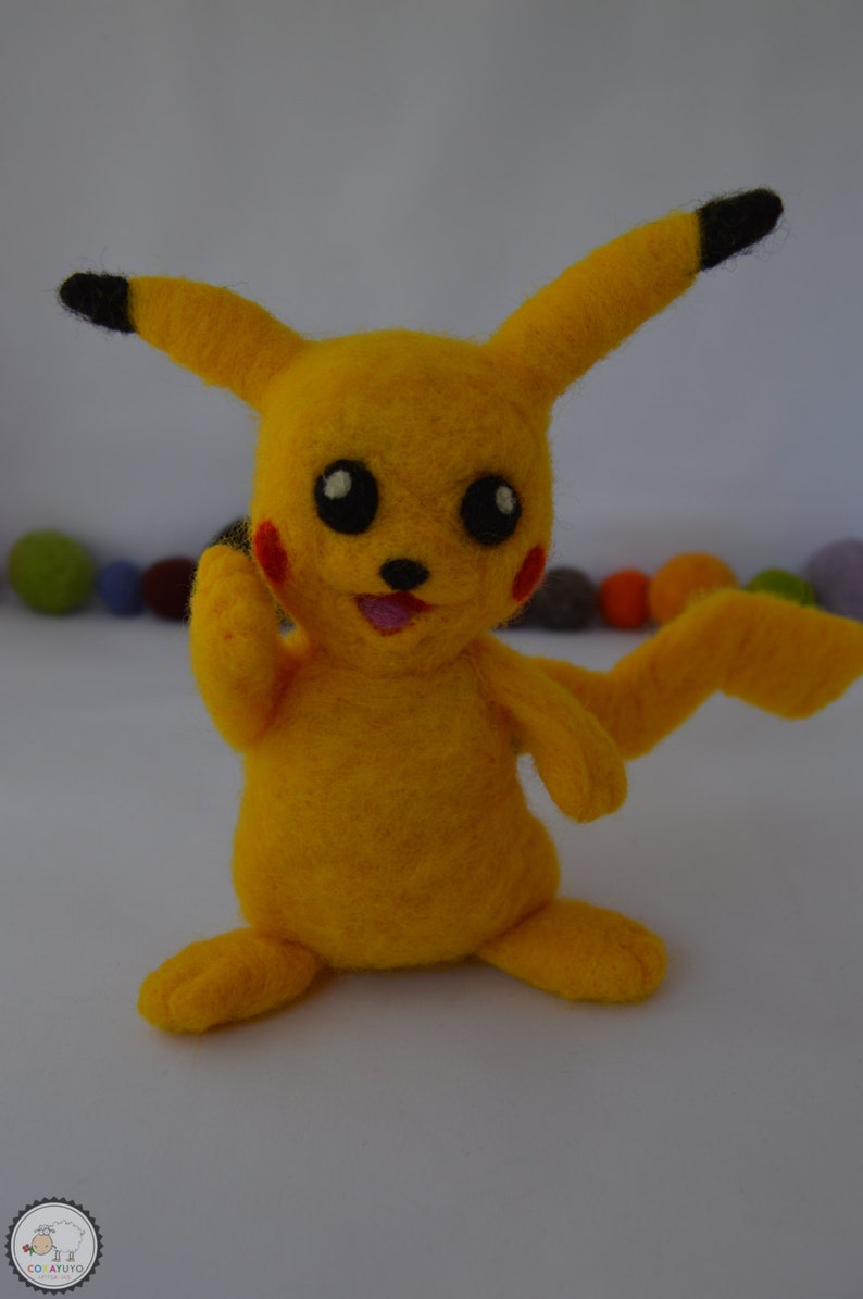 Needle Felted Pokemon Pikachu Needle Felting Pikachu - Etsy
