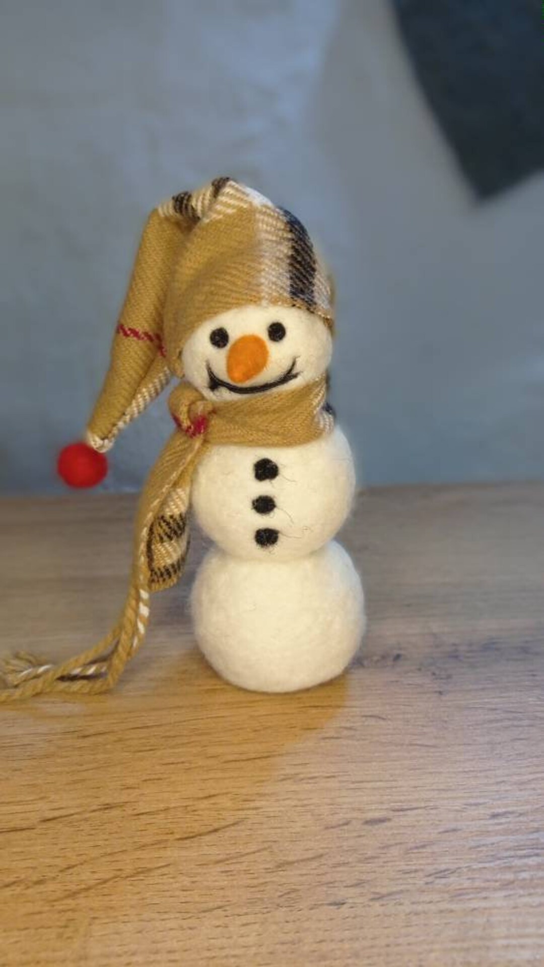Felted Snowman, Needle Felting, Christmas Decoration, Handmade, Sheep ...