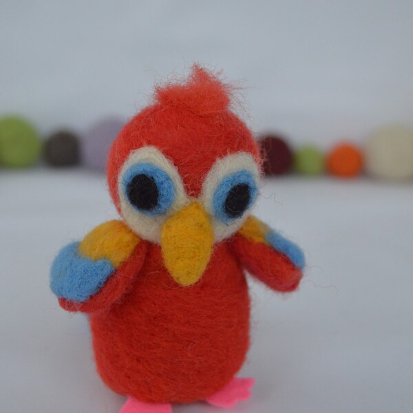 Needle Felted Parrot - Etsy