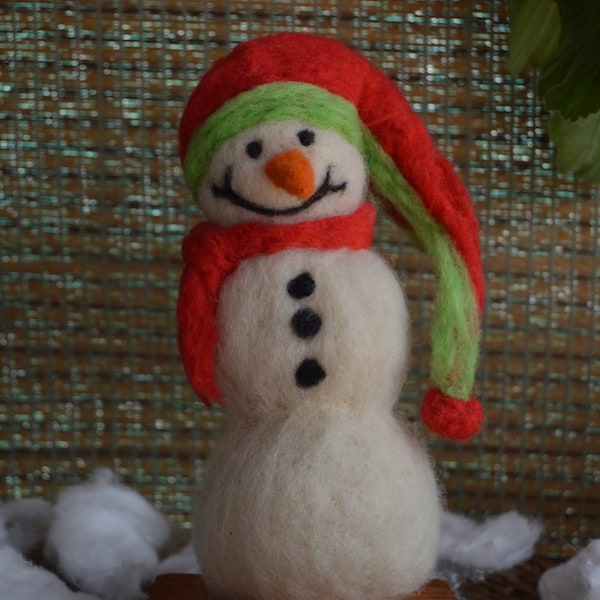 Needle Felted Snowmen - Etsy