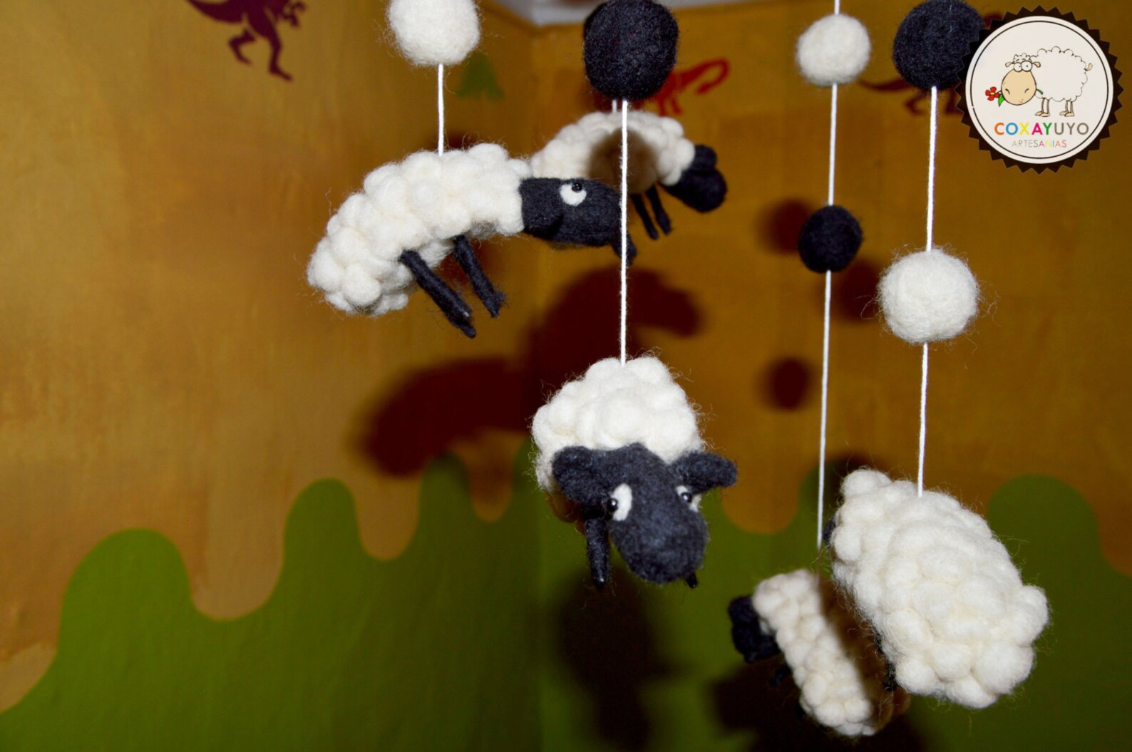 Mobile Needle Felted Sheep Mobile White Sheep Mobile - Etsy