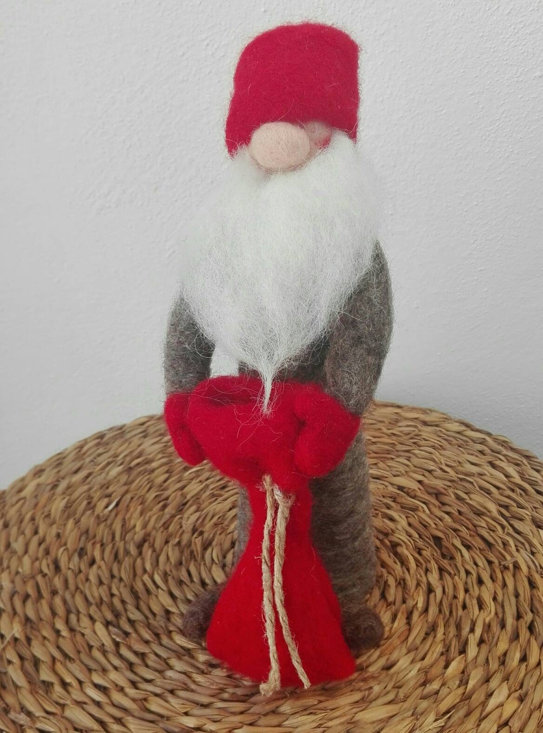 Needle Felted Elf, Sack Elf, Felt Elf, Christmas, Felt Sculpture, Sheep ...