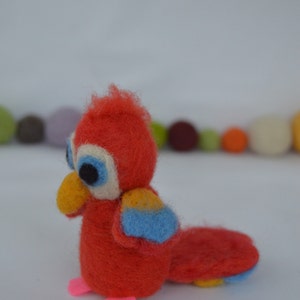 Needle Felted Miniature Parrot, Parrot Felt, Miniature Felt, Needlefelt ...